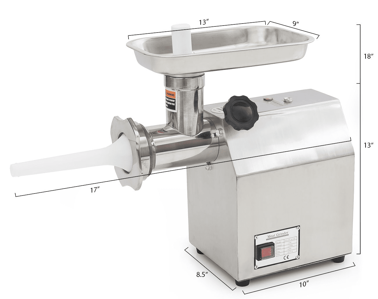 Amazing Steel Stainless Commercial Electric Meat Grinder Sausage Stuff ...