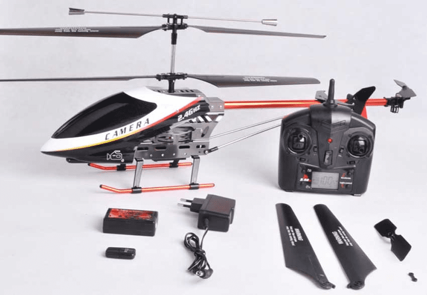 Huge HB RC Helicopter W/Color Wireless Video Camera & Lipo Battery ...