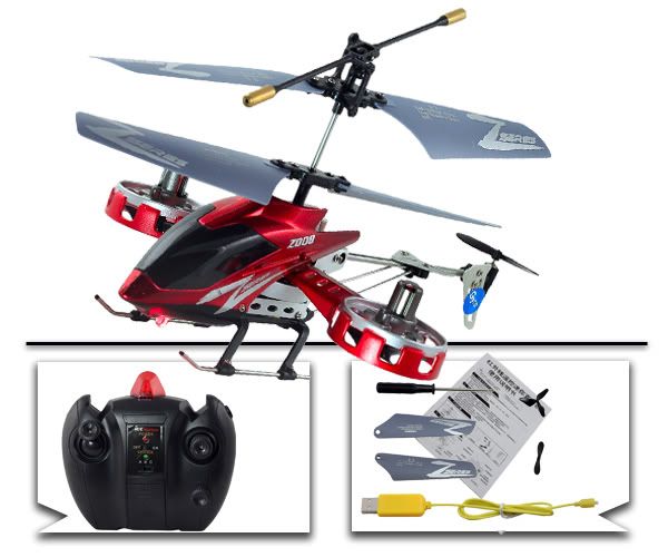 Mini 4 Channel Remote Control (RC) Helicopter Avatar Style USB W/Side ...